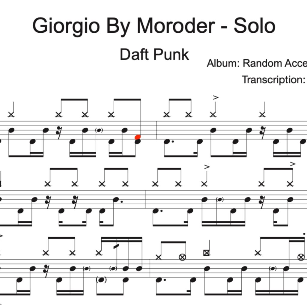 Giorgio By Moroder - Daft Punk - Partition - Batterie - La DrumBox